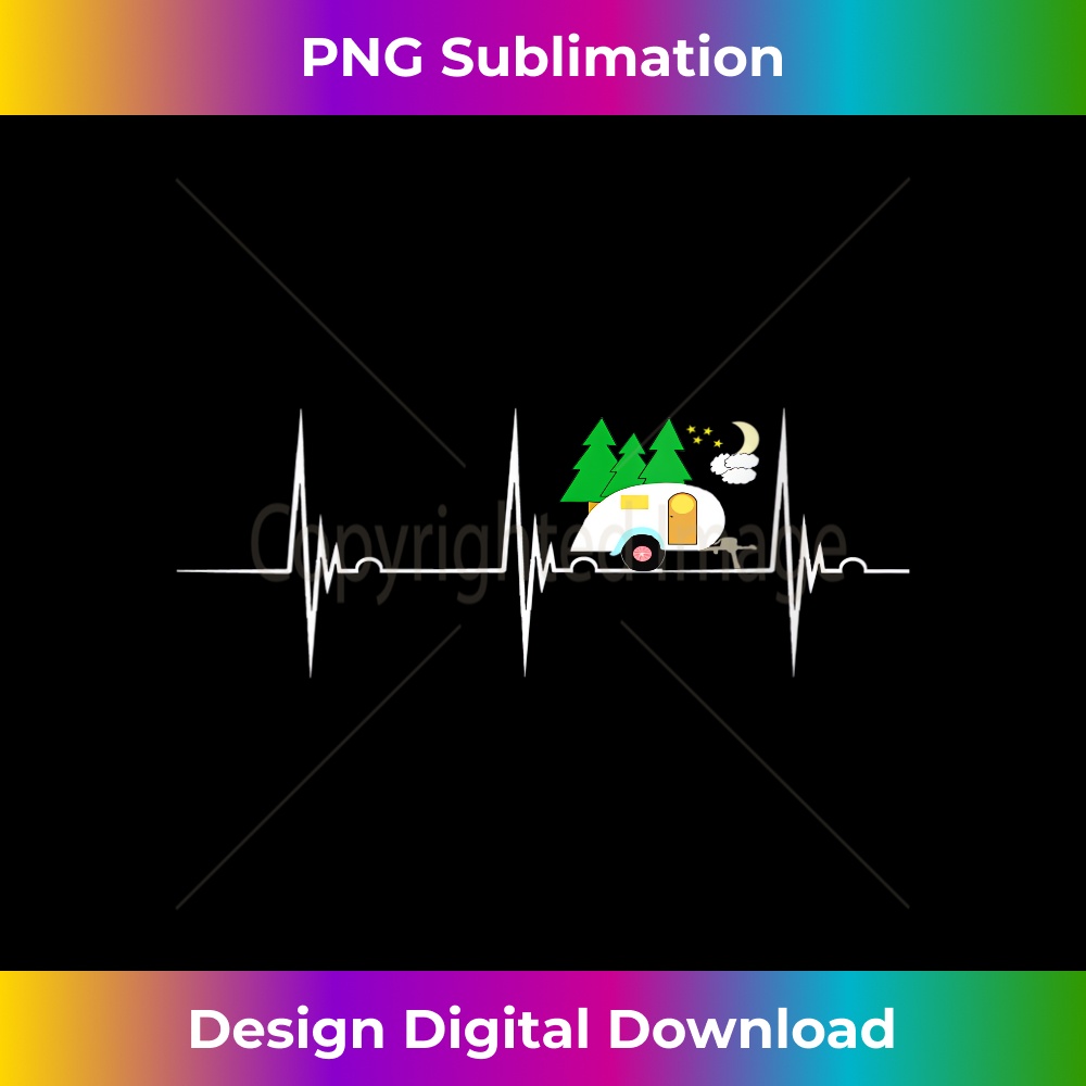 Womens Teardrop Trailer Heartbeat Camping Pulse Line EKG RV | Inspire Uplift