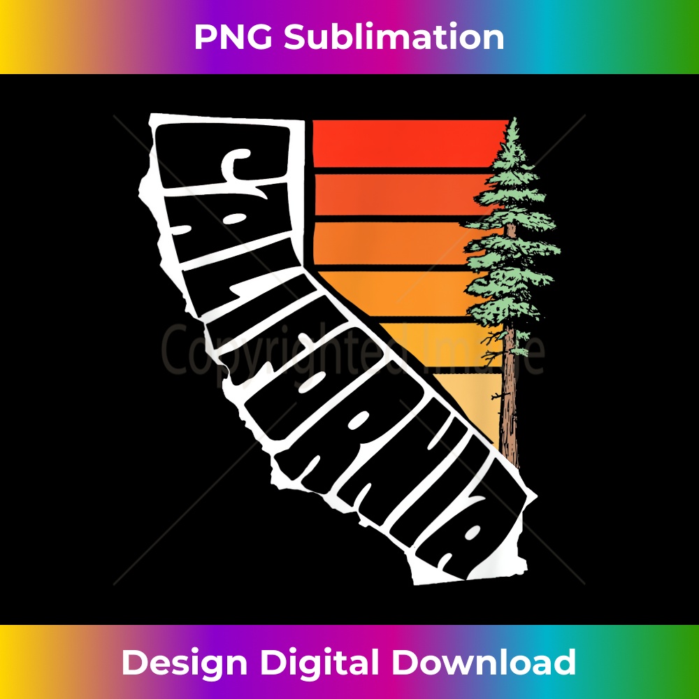 California Redwood Pine Tree State Shape & 80s - Bohemian Su | Inspire ...
