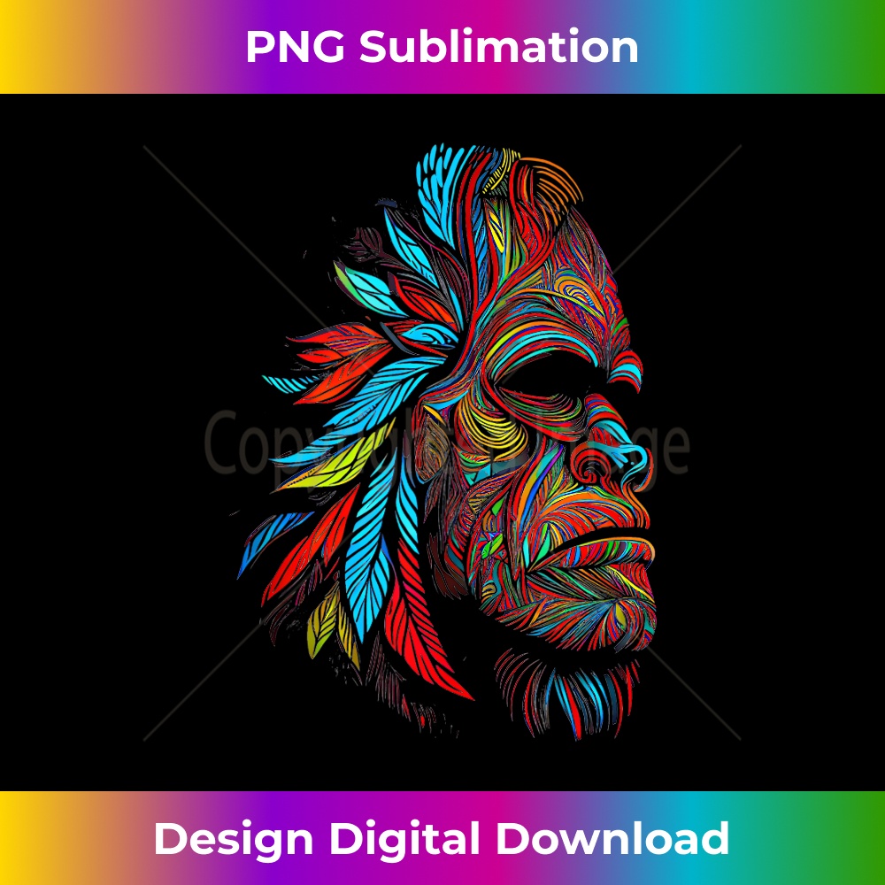 Tribal Artistic Sasquatch Beautiful Native Art Style Bigfoot | Inspire ...