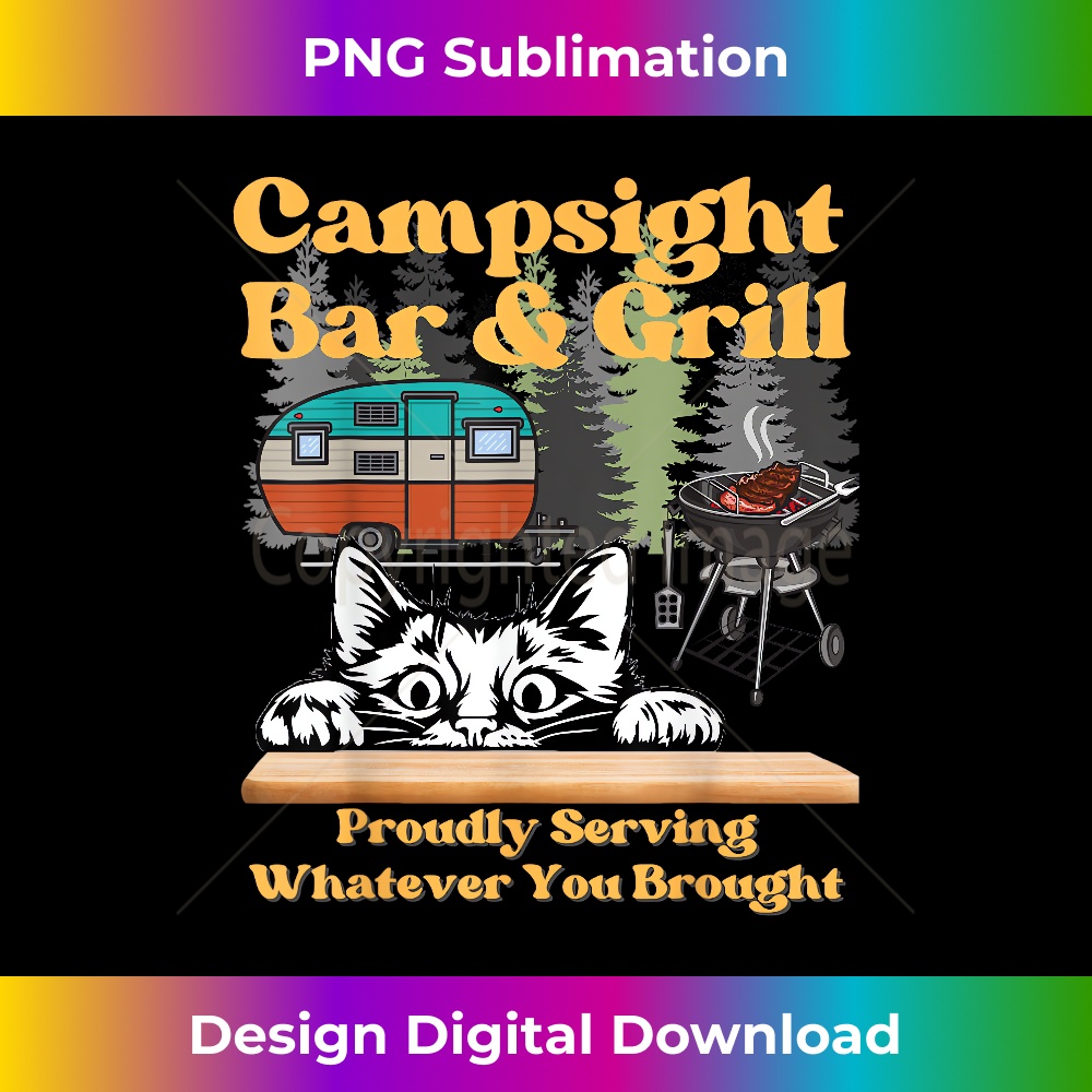 Cat Campsite Grill funny sarcastic camping fa - Innovative P | Inspire ...