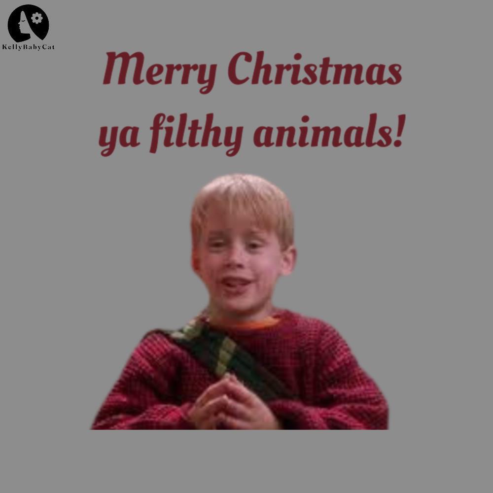 Merry Christmas ya Filthy Animals PNG, Christmas movie PNG | Inspire Uplift