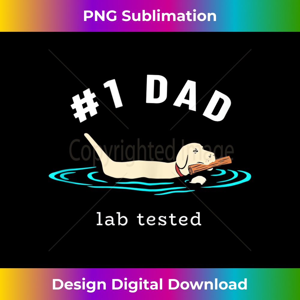 Mens Lab Dad Yellow Labrador Retriever #1 Dad Lab Tested Tan - Inspire ...