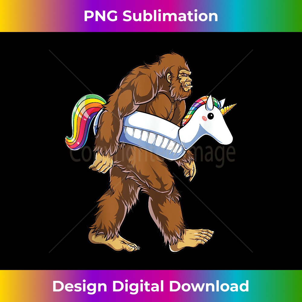Pool Party Bigfoot Unicorn Float Funny Sasquatch Rainbow Tan | Inspire ...