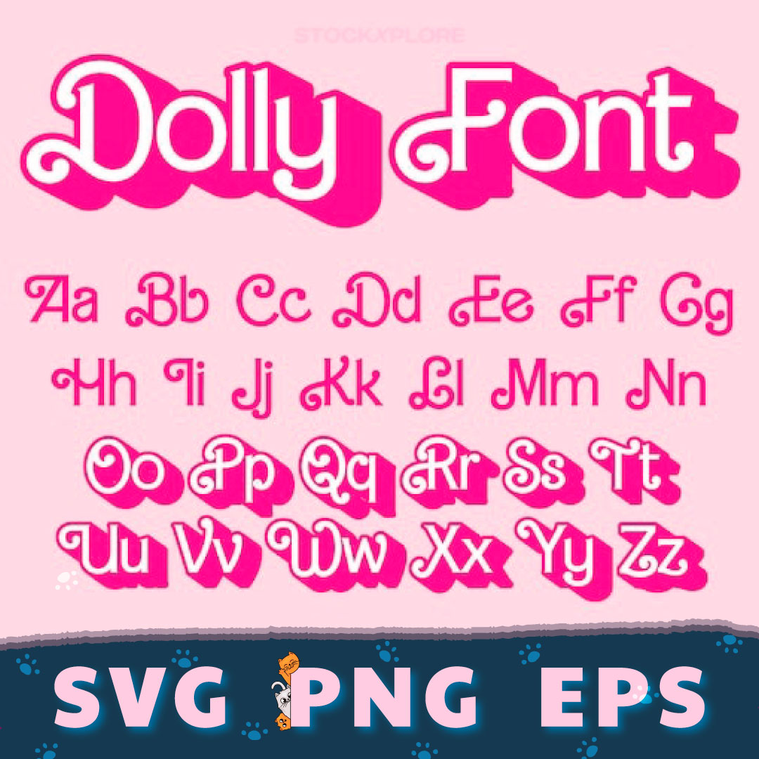 Dolly Font Bundle - Digital Files: pdf, svg, ai, eps, dxf, t | Inspire ...
