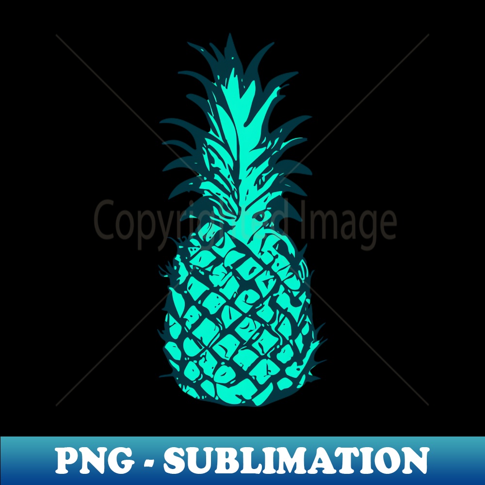Teal Pop Art Pineapple - Instant Sublimation Digital Downloa | Inspire ...