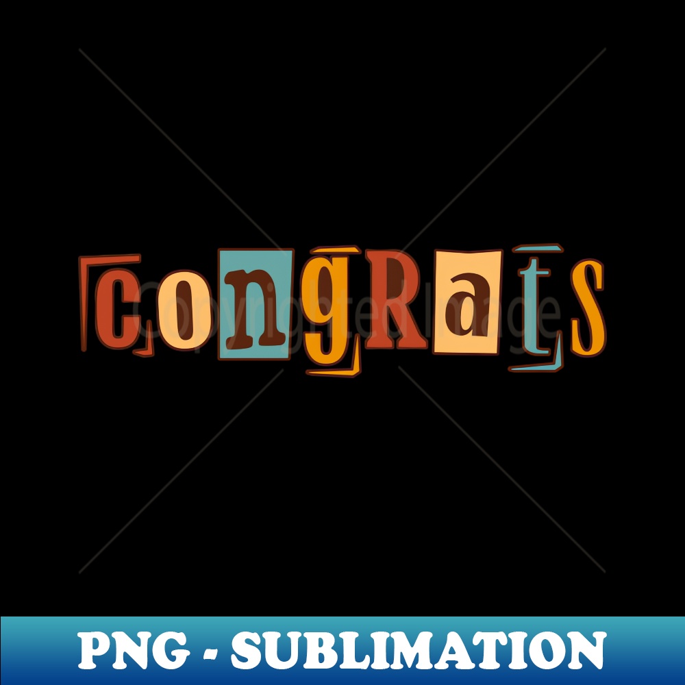 Congrats - High-Resolution PNG Sublimation File - Perfect fo | Inspire ...