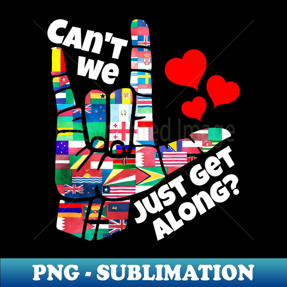 ILY I Love You Cant We Get Along Flags ASL American Sign Lan | Inspire ...