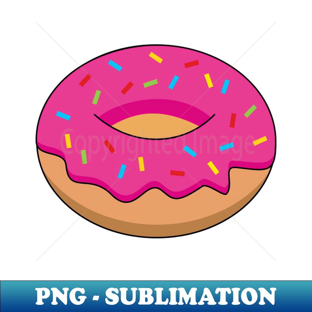 Strawberry Donut with Sprinkles Cartoon - High-Resolution PN | Inspire ...