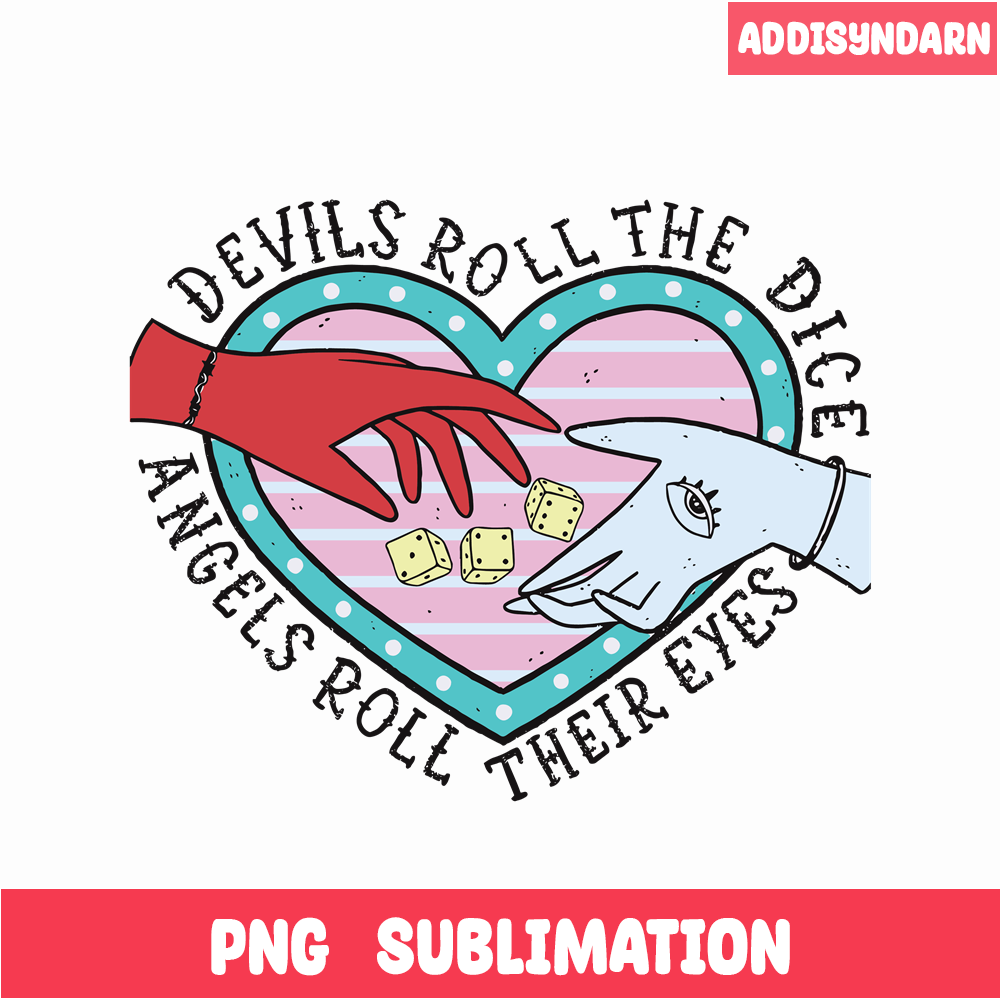 Devil Roll The Dice SVG PNG DXF PDF EPS, Angel SVG, Roll The - Inspire ...