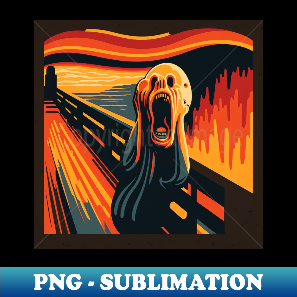 Abstract illustration of The Scream by Edvard Munch - Premiu | Inspire ...