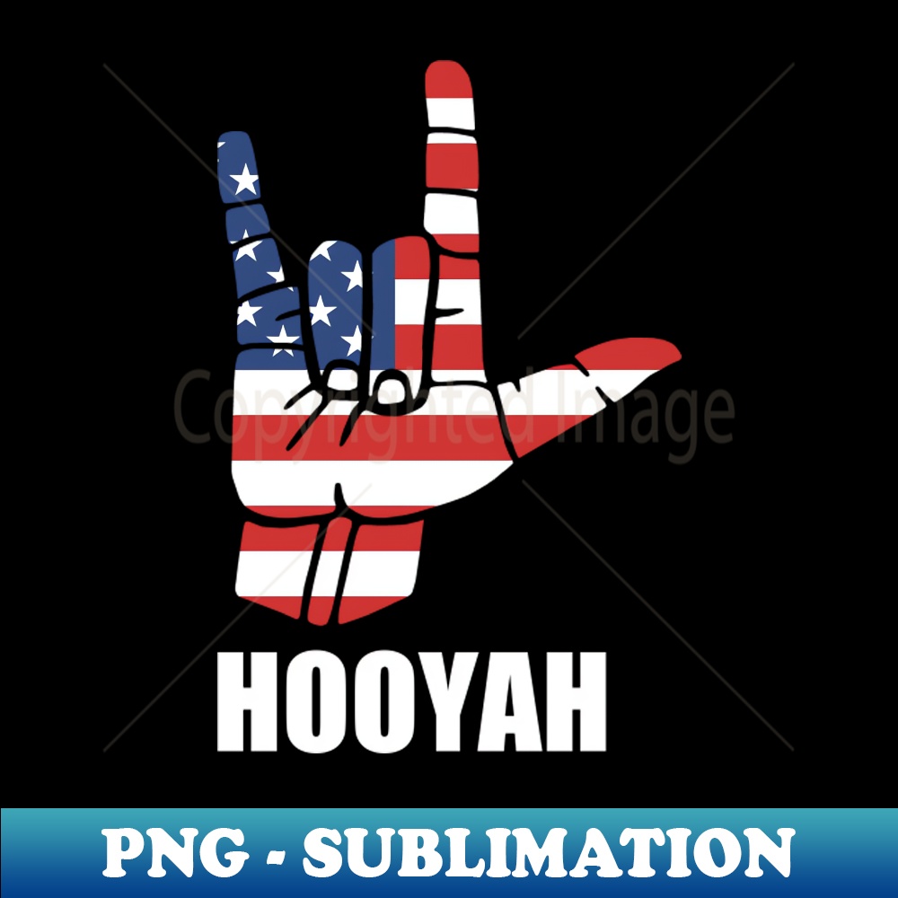 ILY I Love You Hooyah USA American Flag ASL American Sign La | Inspire ...