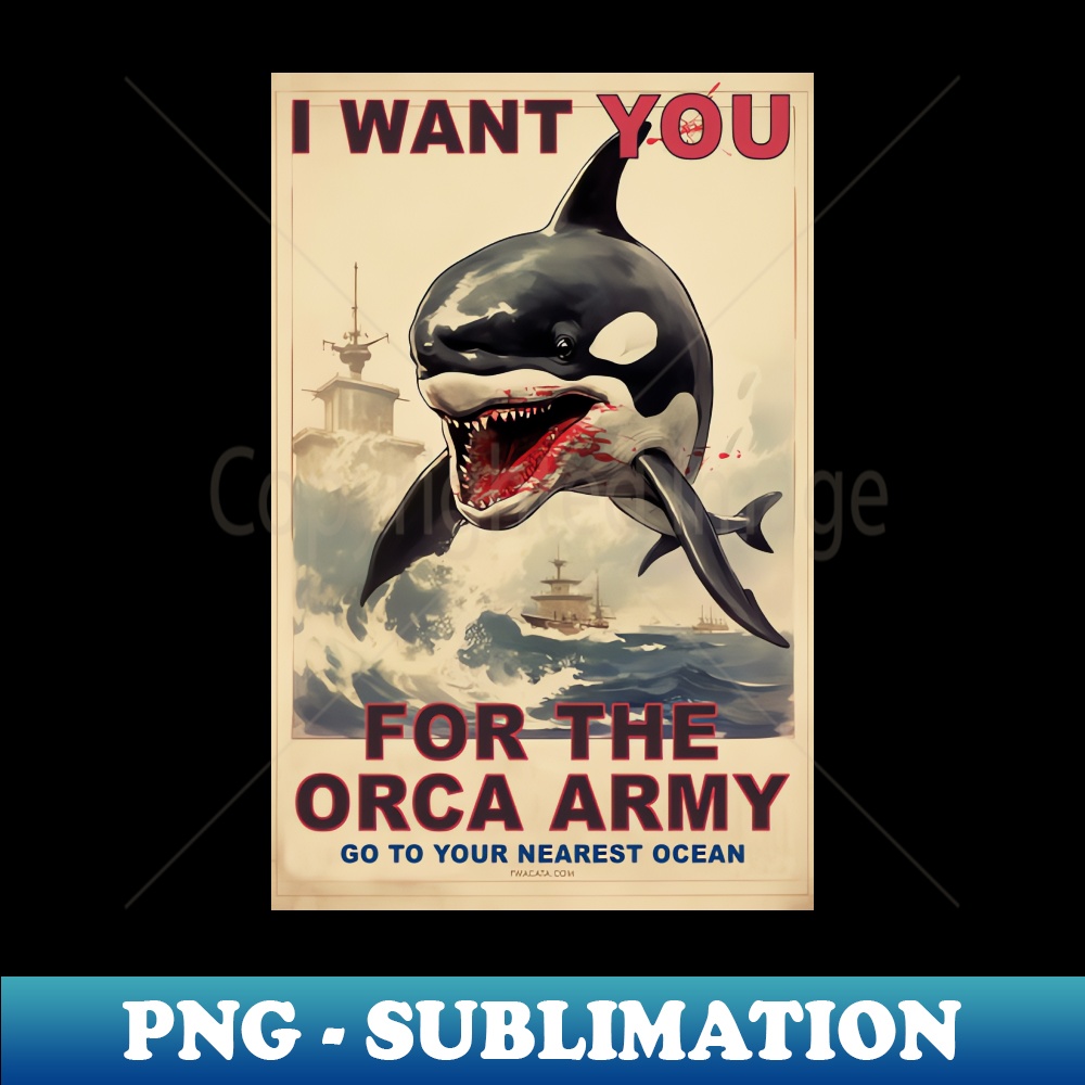 I WANT YOU FOR THE ORCA ARMY Tshirt LOL Killer Whale Blow H | Inspire ...