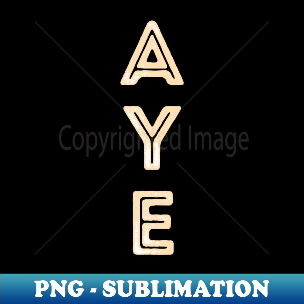 Rustic Capital Letters Word AYE in Cream - High-Resolution P - Inspire ...