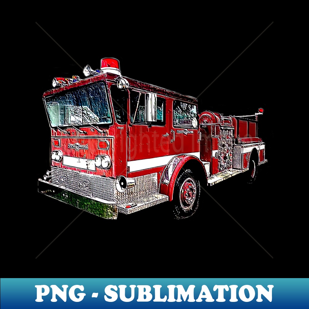 Fire Truck Vintage Old Fire Truck Fireman Fire Fighter Retro | Inspire Uplift