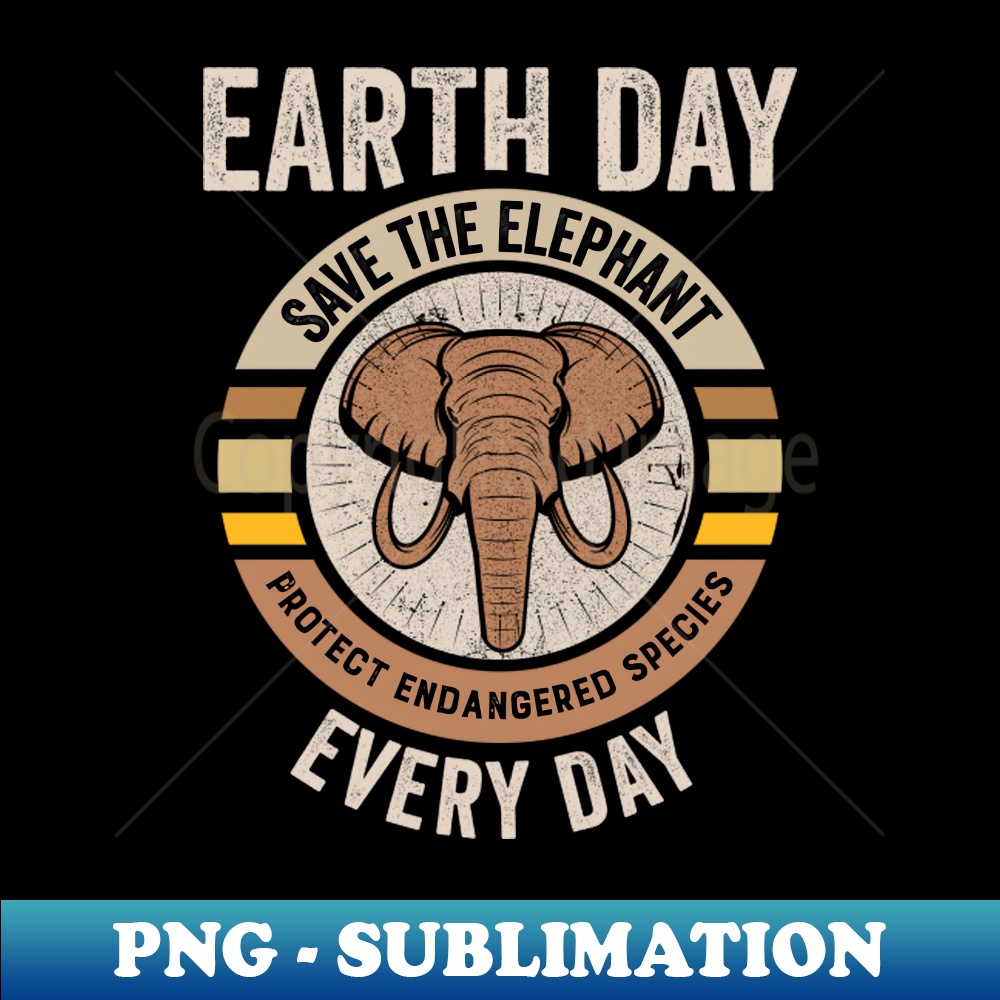 Save the Elephant protect endangered species Earth Day desig | Inspire ...