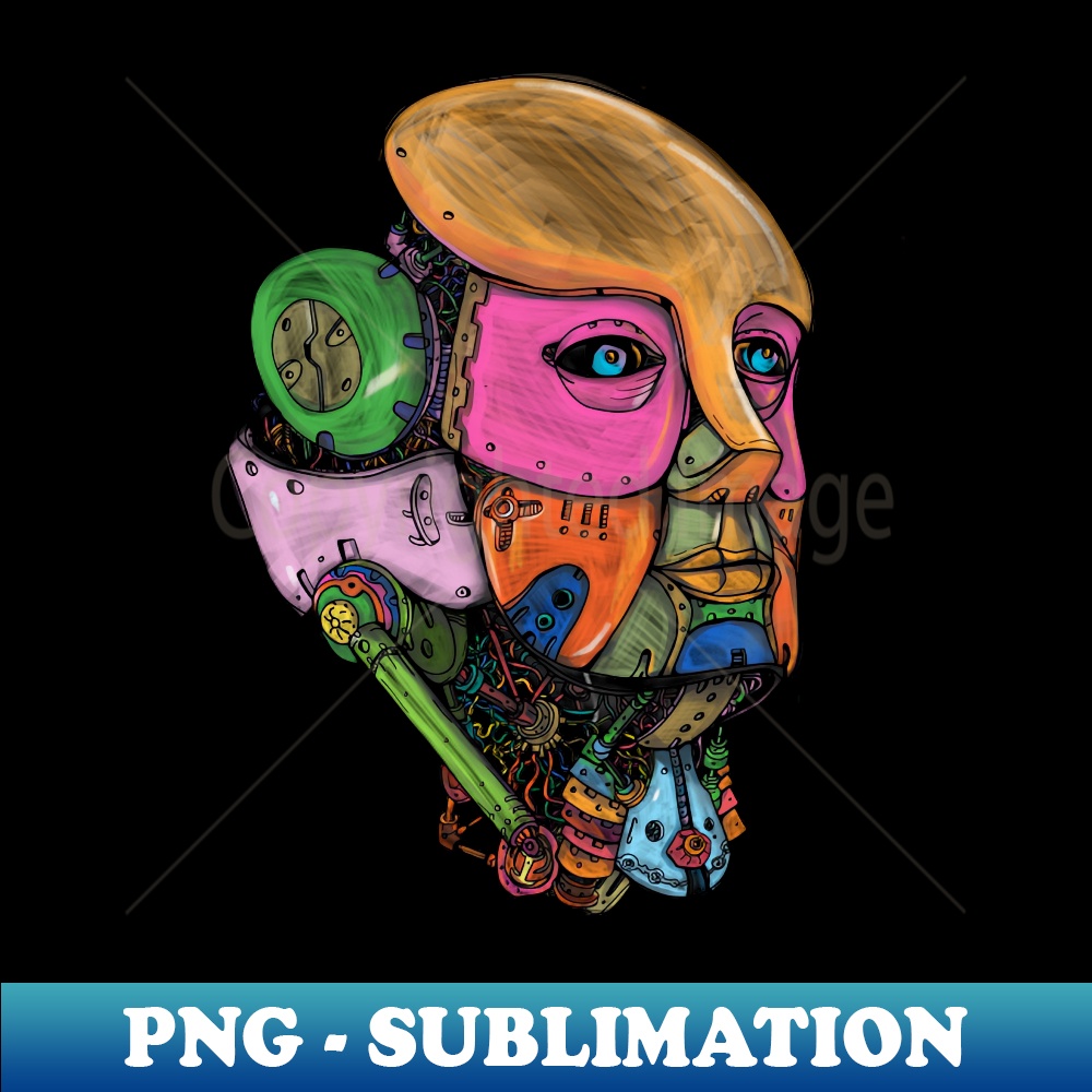 Female Humanoid Robot Head Tattoo - Professional Sublimation | Inspire ...