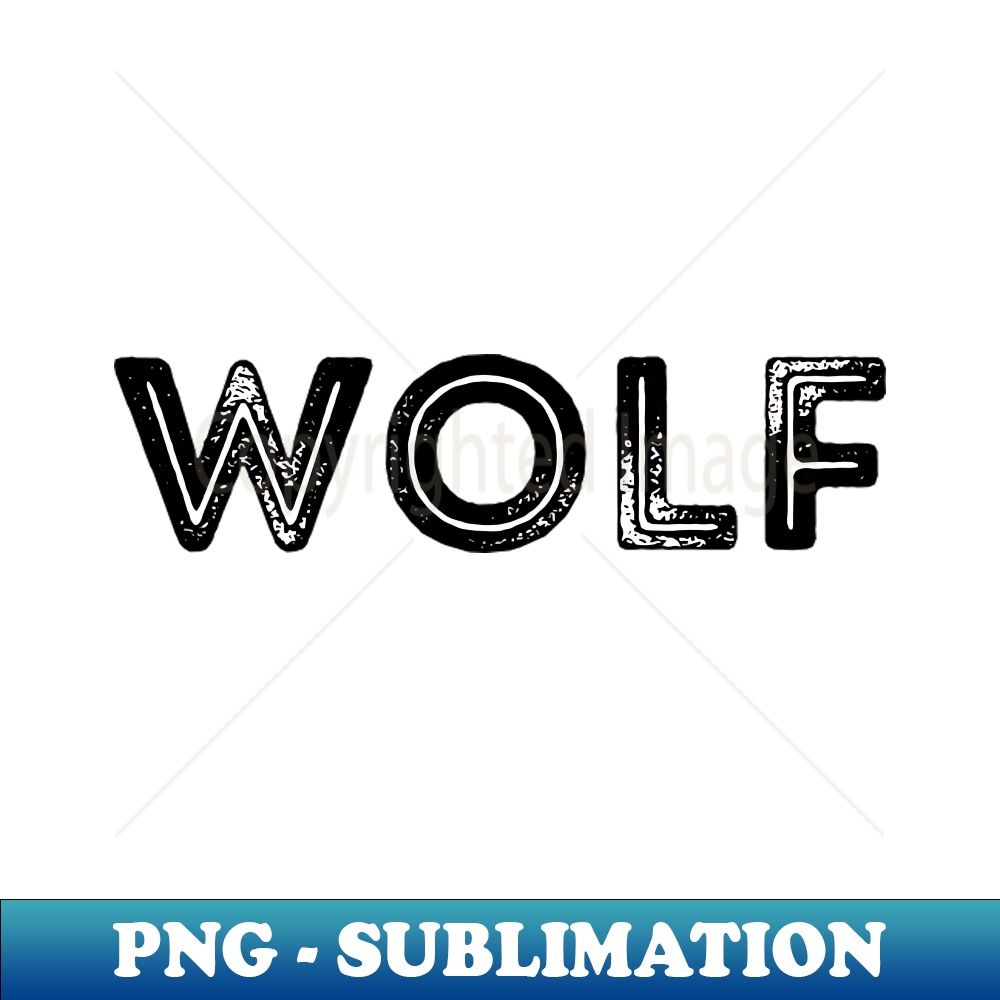 Black and White Rustic Retro Capital Letters Word WOLF - Pro | Inspire ...