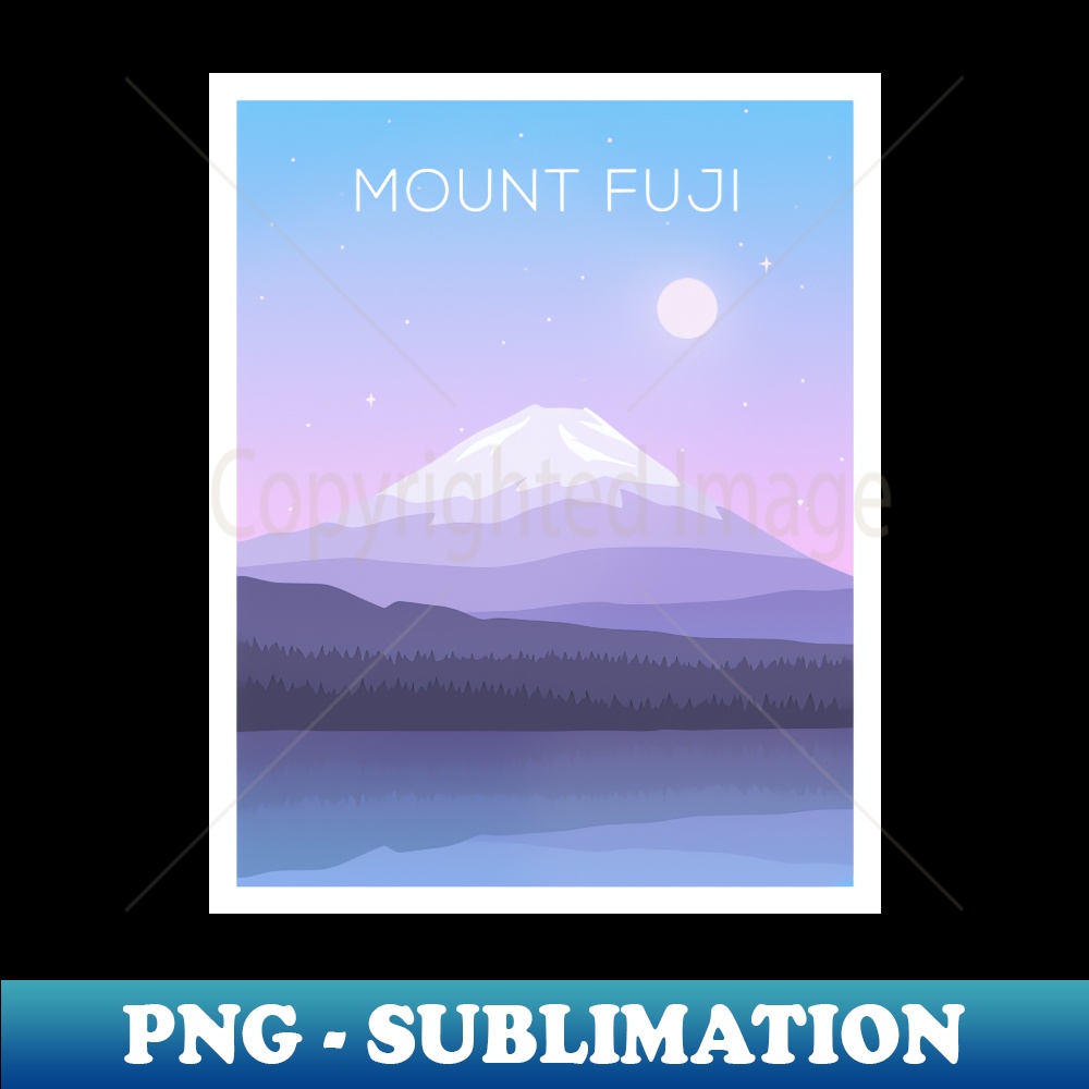 Mount Fuji Japan Pastel Illustration - Elegant Sublimation P | Inspire Uplift