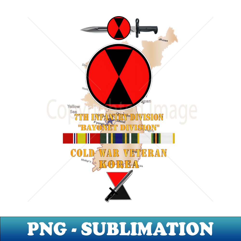 7th Infantry Div w DUI - 7th Bayonet w Map w KOREA - COLD SV | Inspire ...