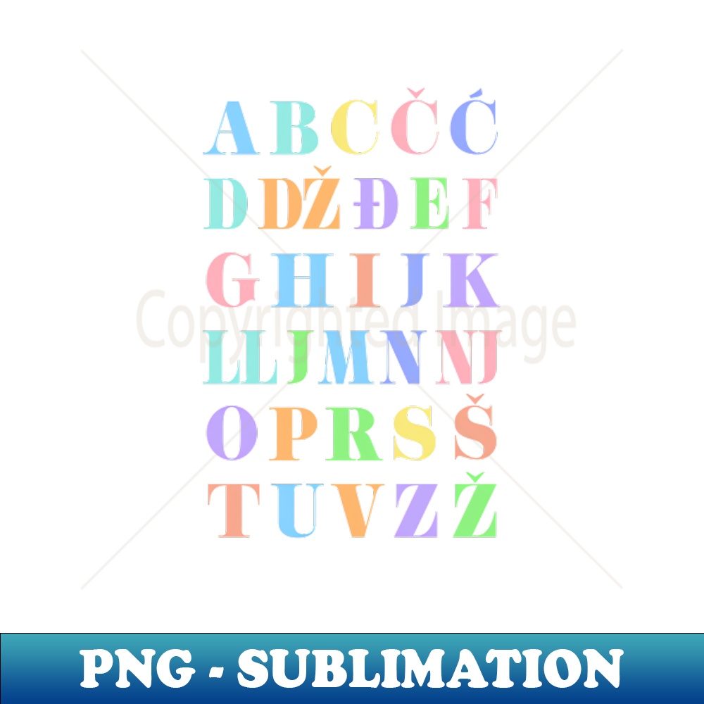 Childrens Croatian Alphabet Chart Croatia Language Chart Pas - Inspire ...