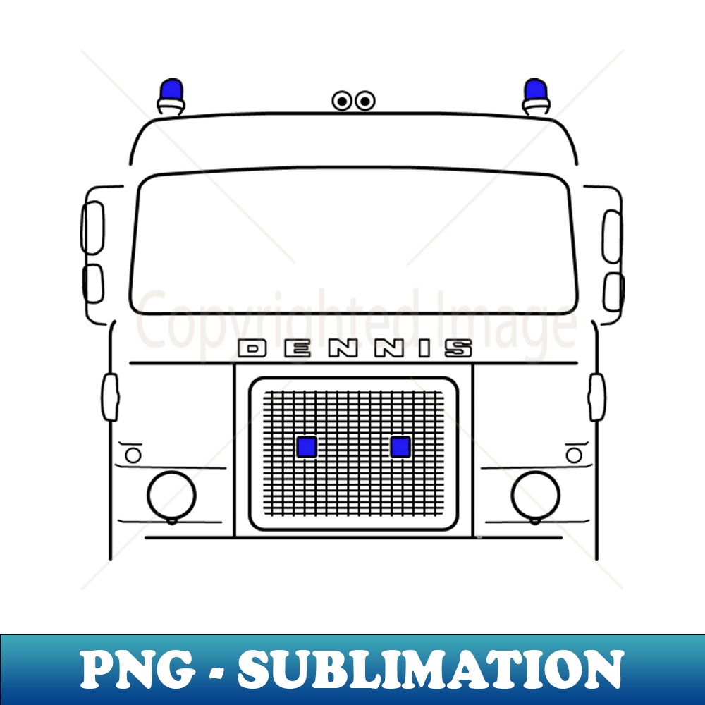 Dennis D Series 1970s British classic fire engine outline bl - Inspire ...