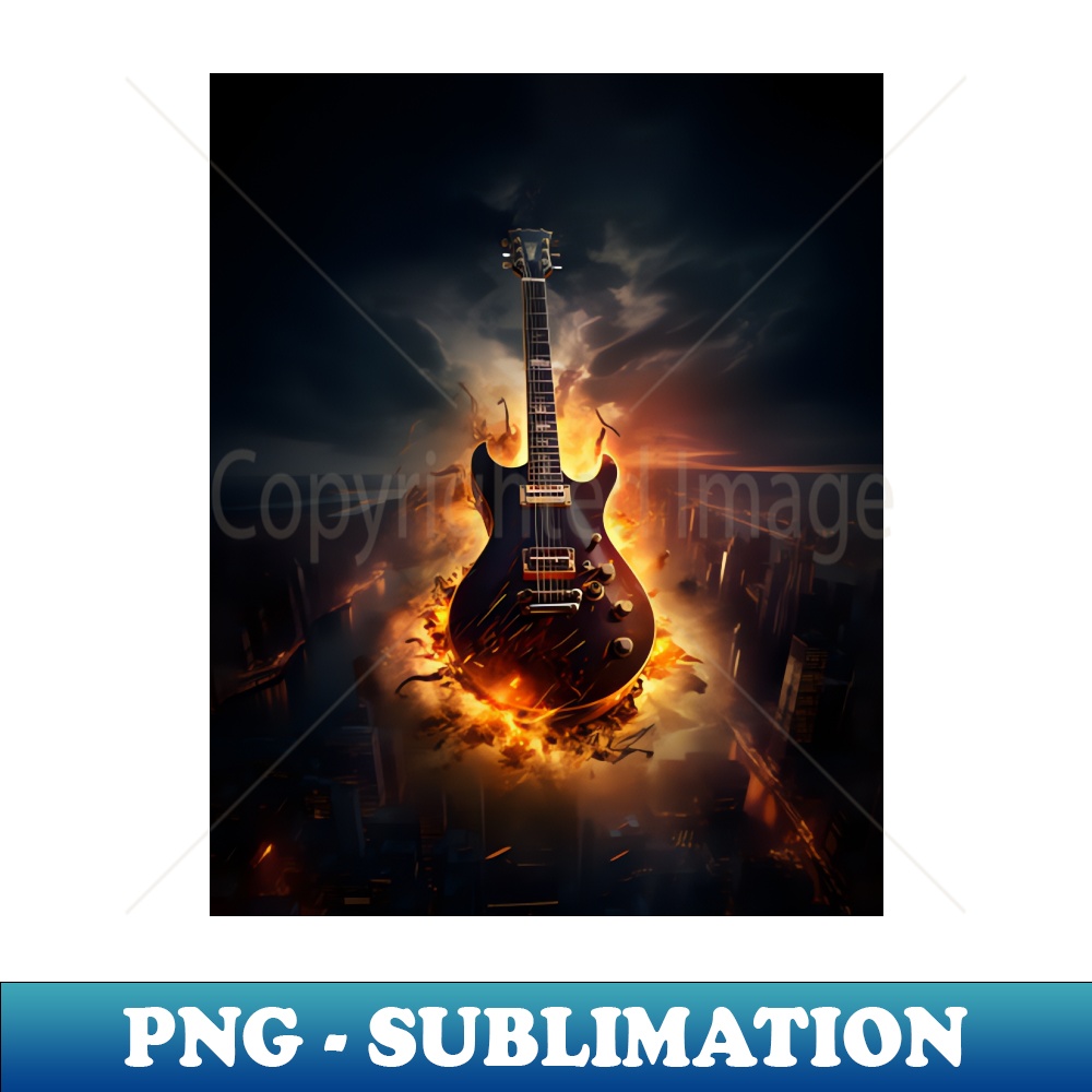 Electric Guitar in Post-Apocalyptic Cityscape - Aesthetic Su | Inspire ...