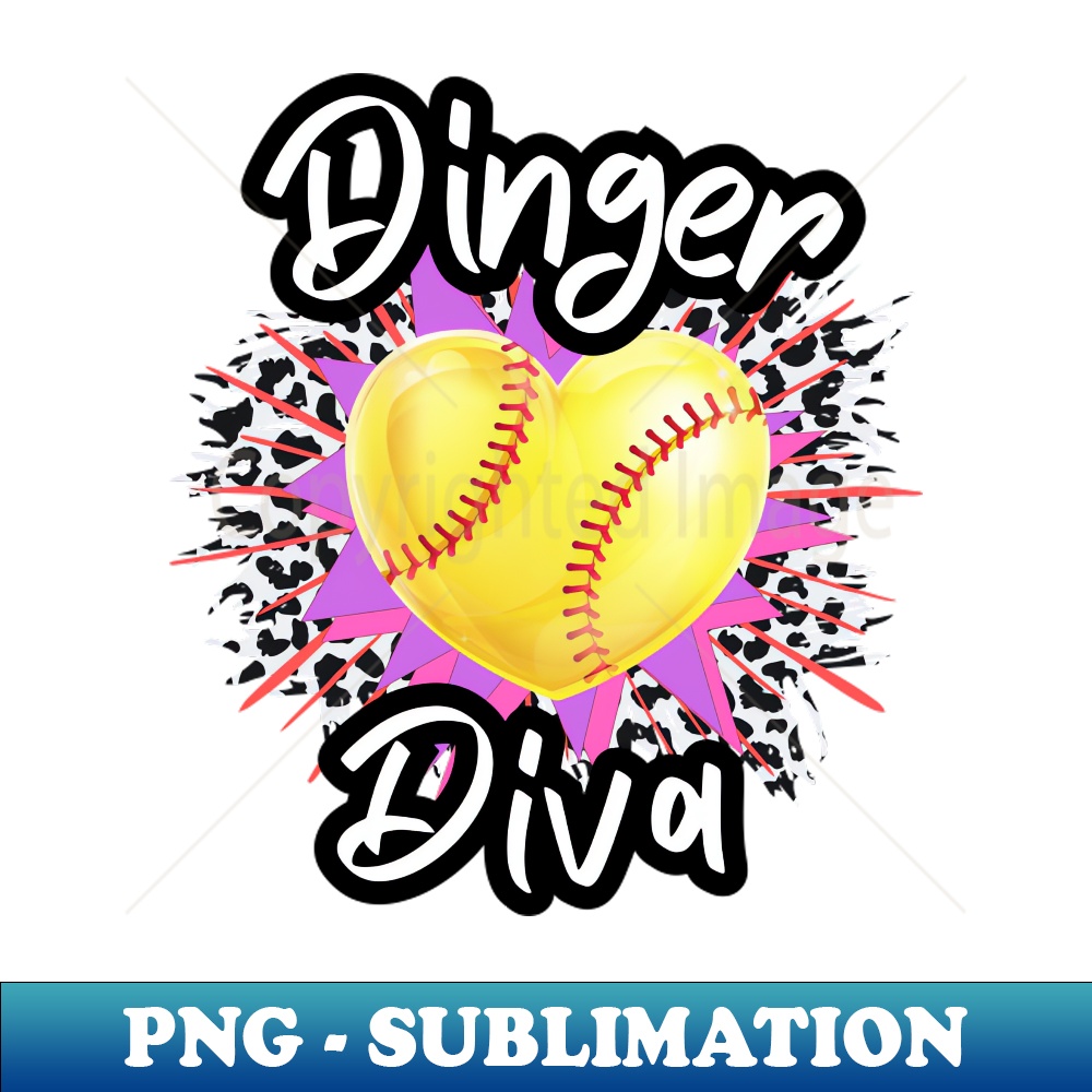 Dinger Diva Softball Lover - PNG Transparent Sublimation Fil | Inspire ...
