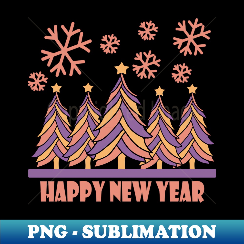 Happy New Year 2024 Tree Snowflakes - Sublimation-Ready PNG - Inspire ...