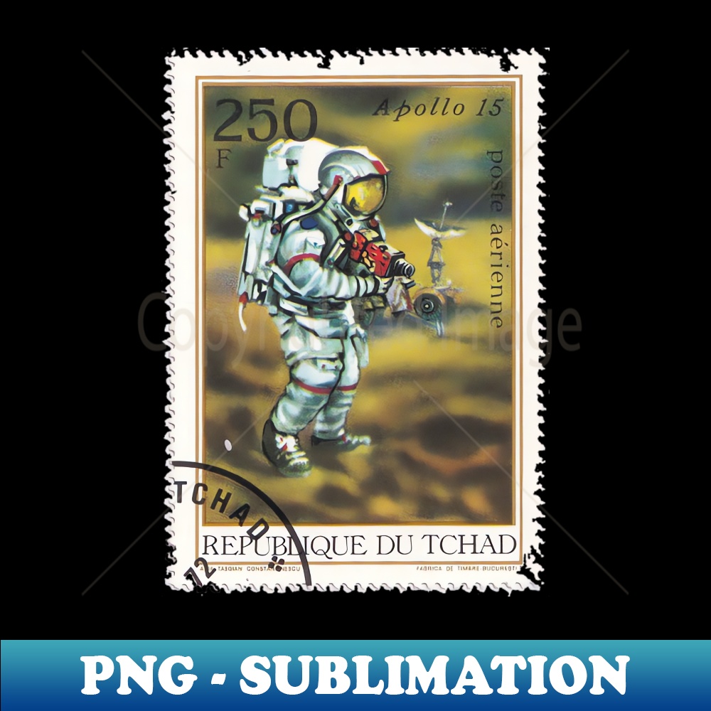 Apollo 15 Spaceman Astronaut Vintage Postal Stamp Art - Excl | Inspire ...