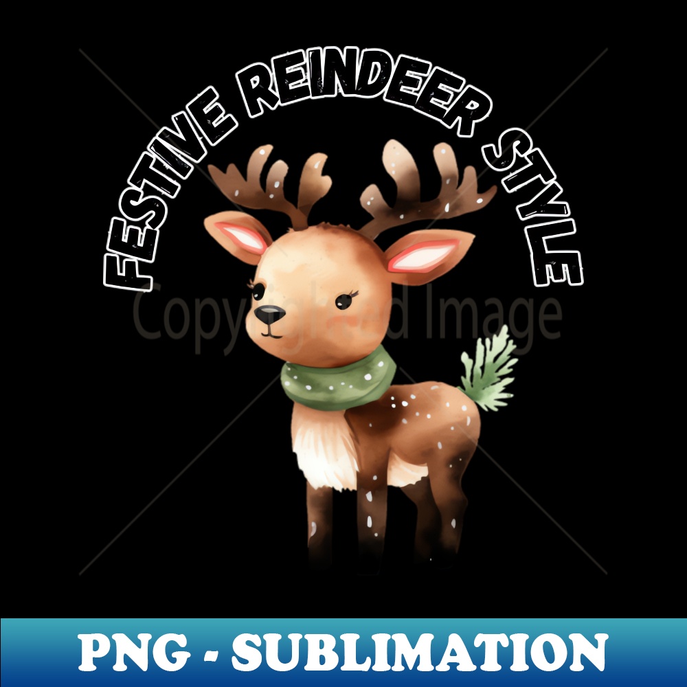 Festive Reindeer Style Winter Christmas - Sublimation-Ready - Inspire ...