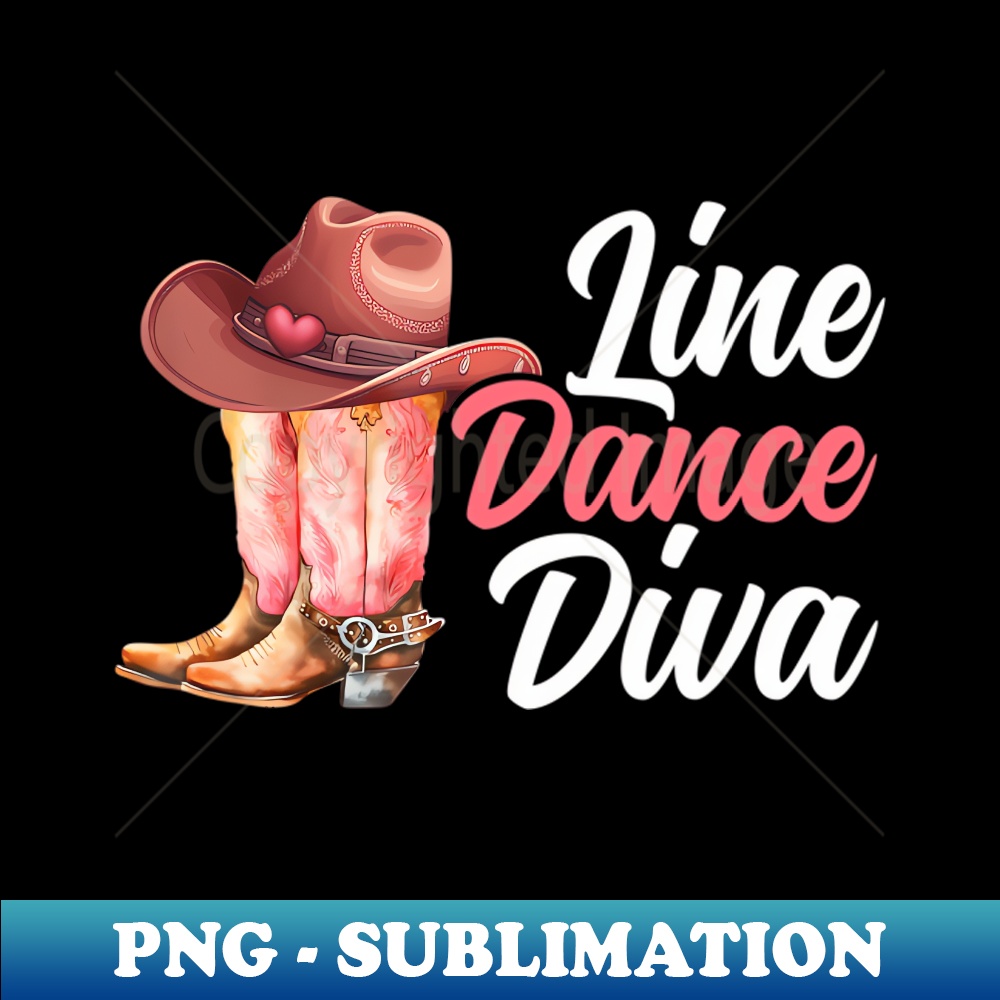 Line Dance Diva Line Dancer Line Dancing - Instant Sublimati | Inspire ...