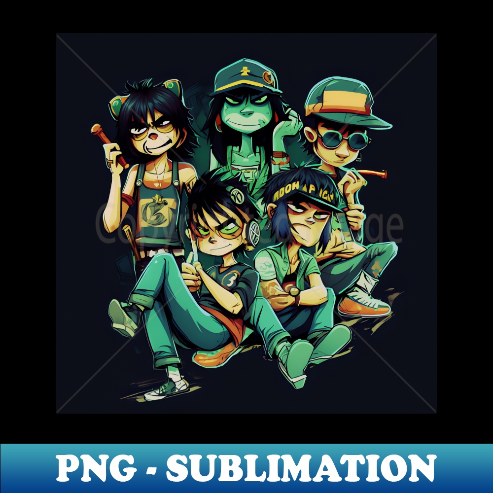 Virtual band Gorilla illustration on black background - Eleg | Inspire ...