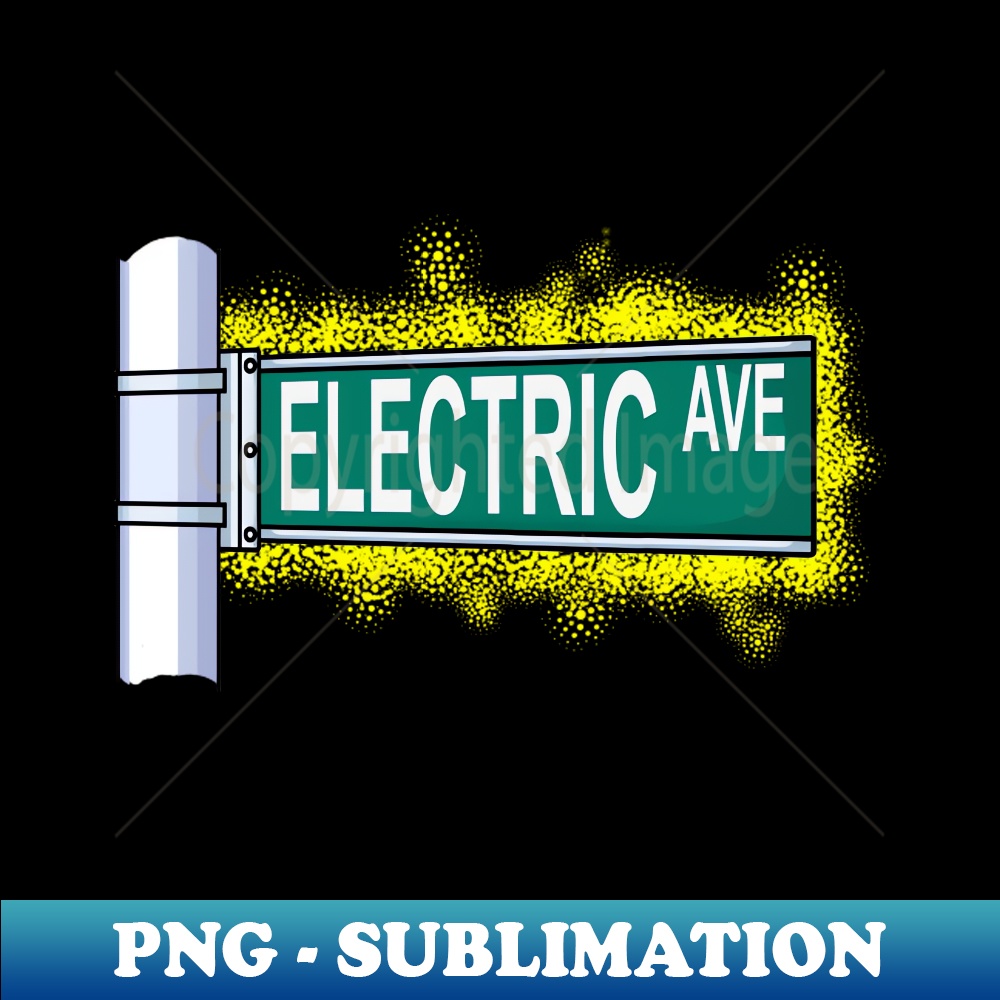 Electric Avenue Street Sign - High-Resolution PNG Sublimatio | Inspire ...