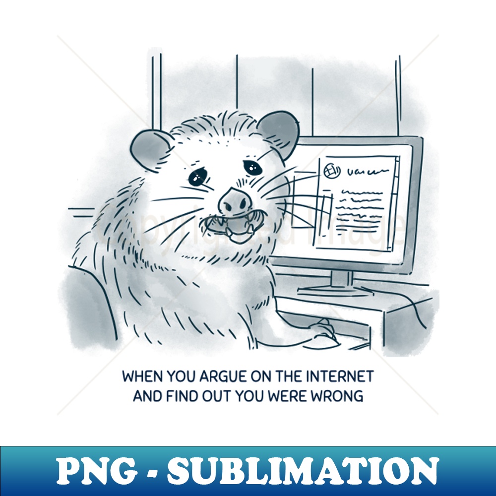 funny t shirt design featuring a sad possum clipart - PNG Tr | Inspire ...