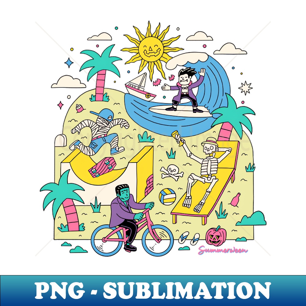 Summerween Paradise - PNG Transparent Sublimation Design - I - Inspire ...