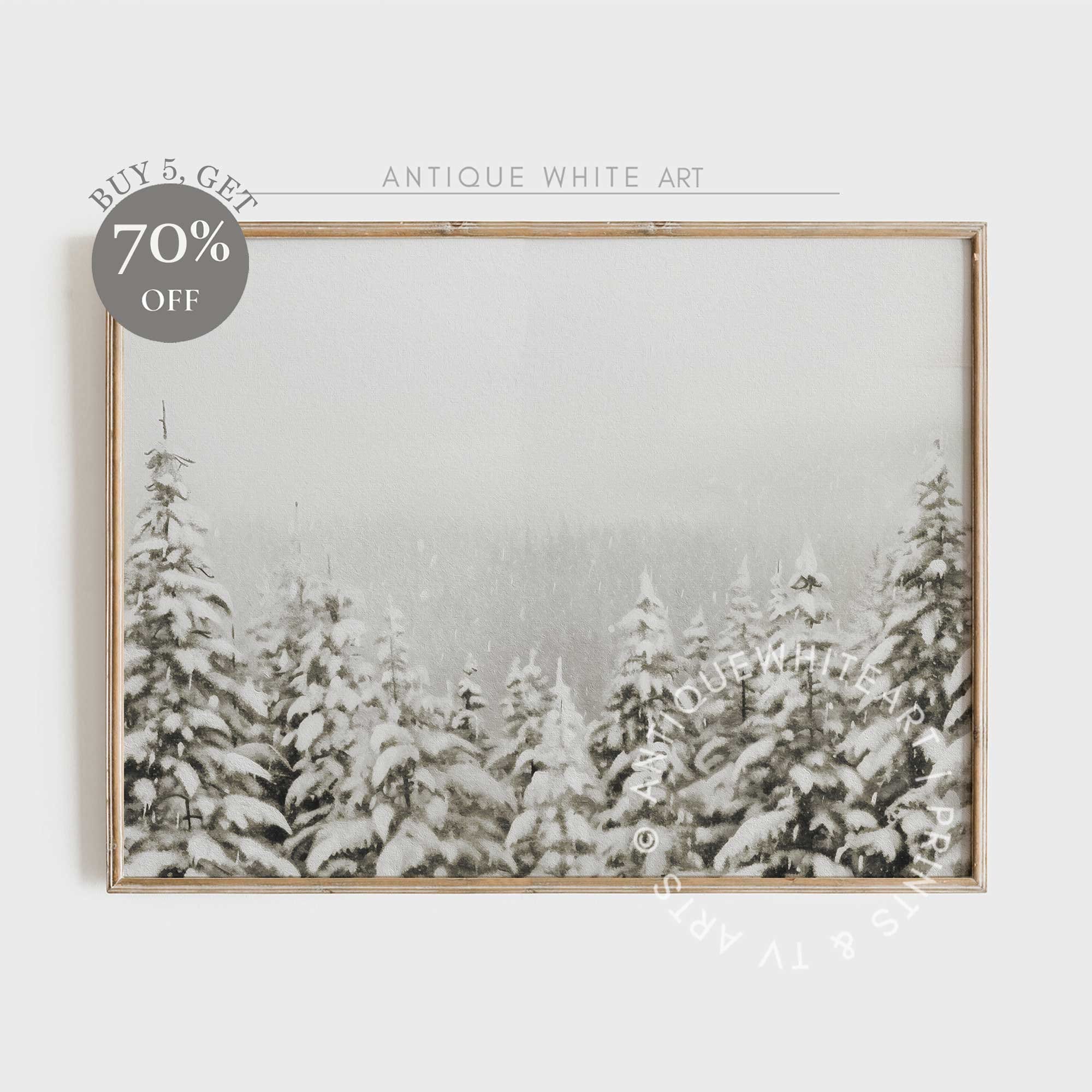Snowy Winter Print, Christmas Printable Wall Art, Farmhouse | Inspire ...
