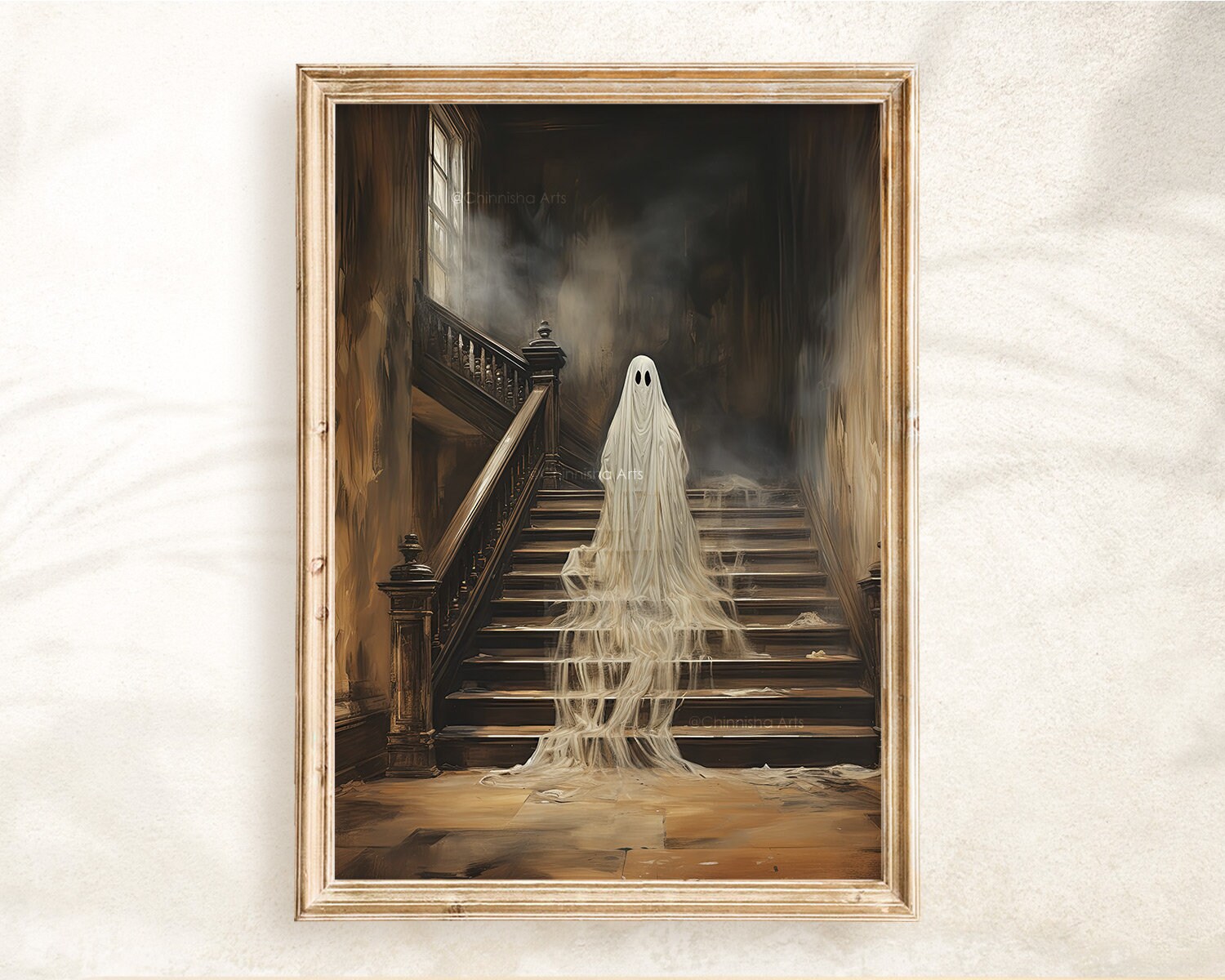 Halloween Ghost Print, Spooky Ghost Wall Art, Printable Hall | Inspire ...