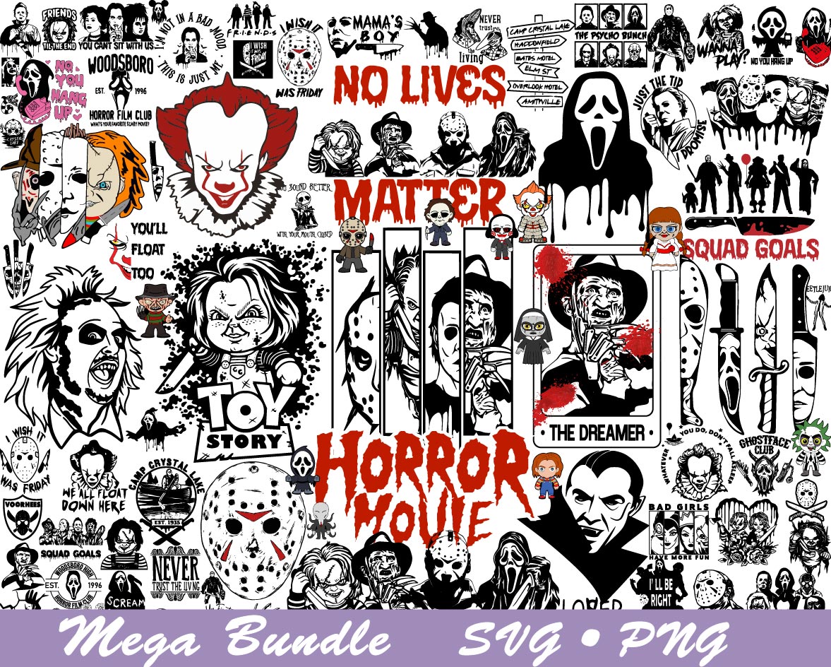 Horror Movie SVG Bundle, Horror Characters SVG, Horror Movie - Inspire ...