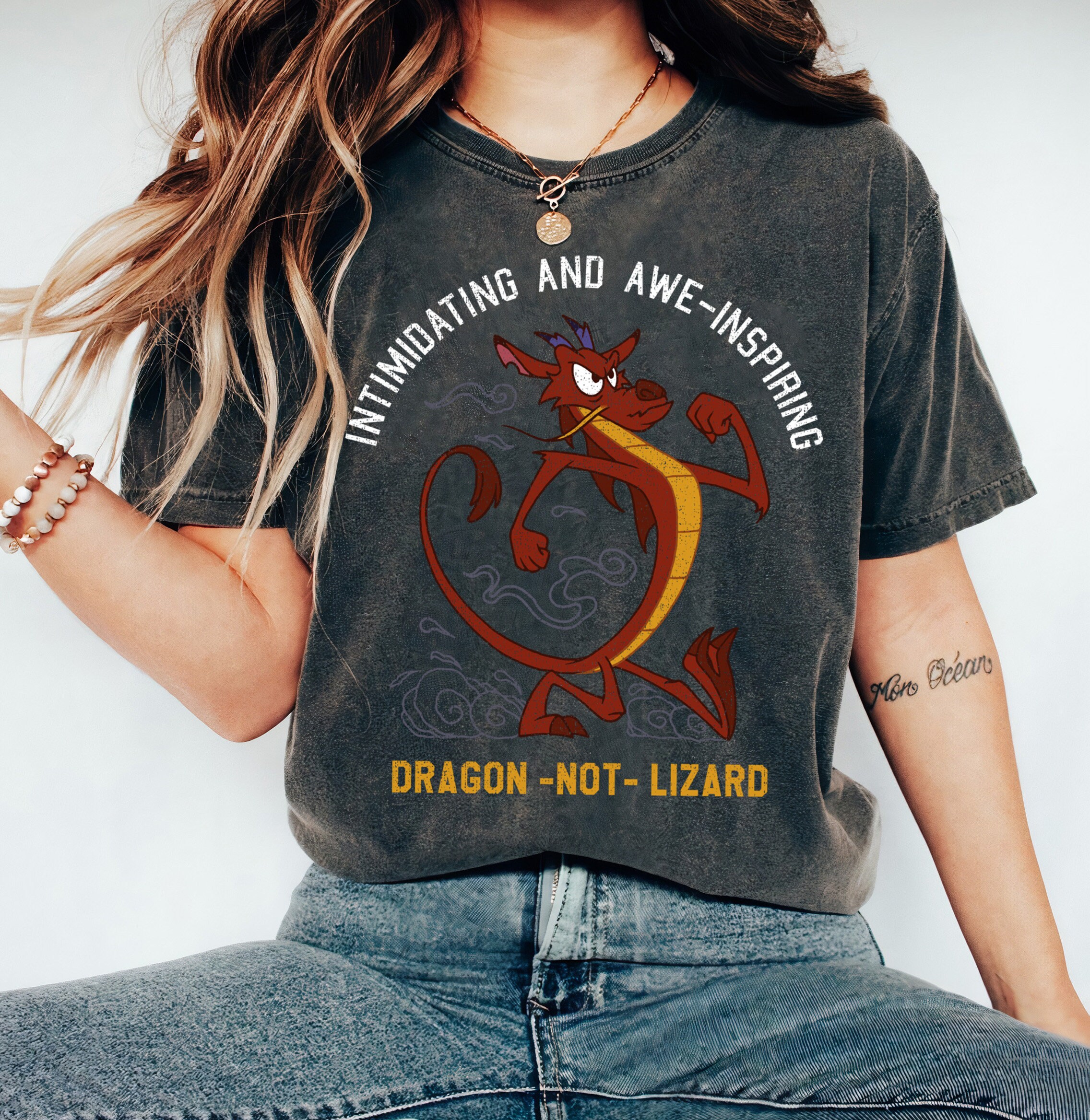 Disney Mulan Mushu Dragon Not Lizard Portrait Shirt Disneyla - Inspire ...