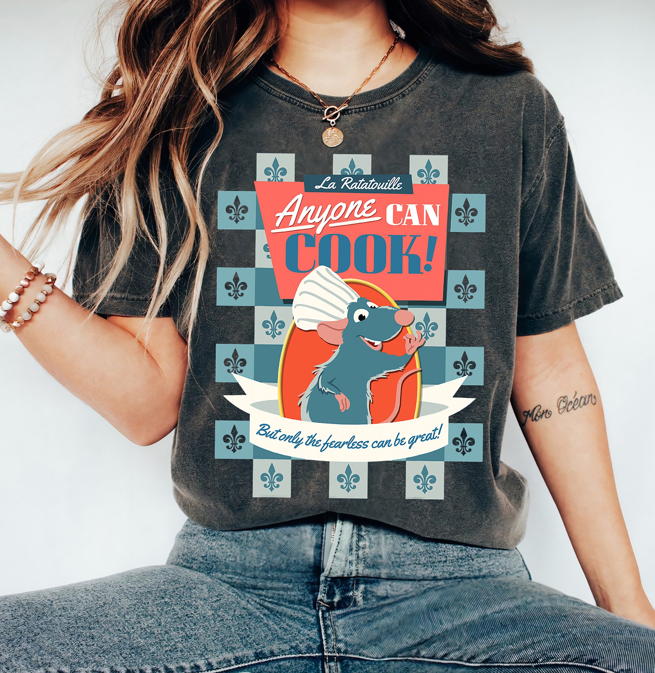 Disney Ratatouille Remy Anyone Can Cook Poster TShirt Disney - Inspire ...