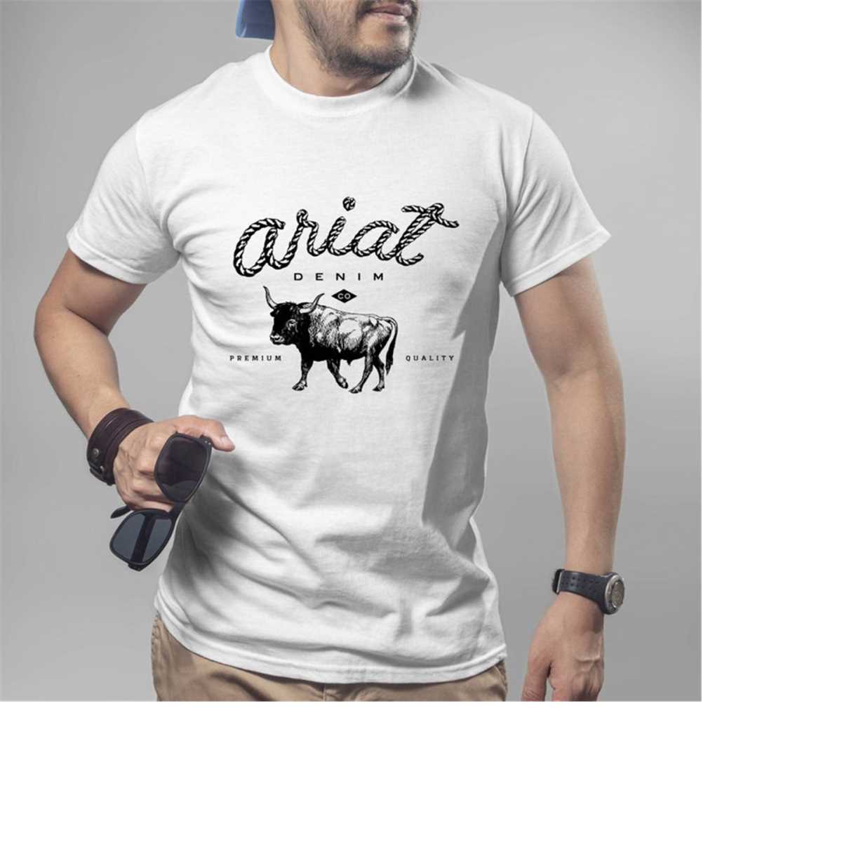 Ariat Denim Bull Shirt, Western Shirt, Vintage Inspired Cre | Inspire ...