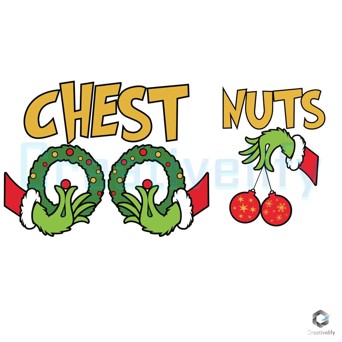 Chest Nuts Christmas SVG Santa Grinch File For Cricut | Inspire Uplift