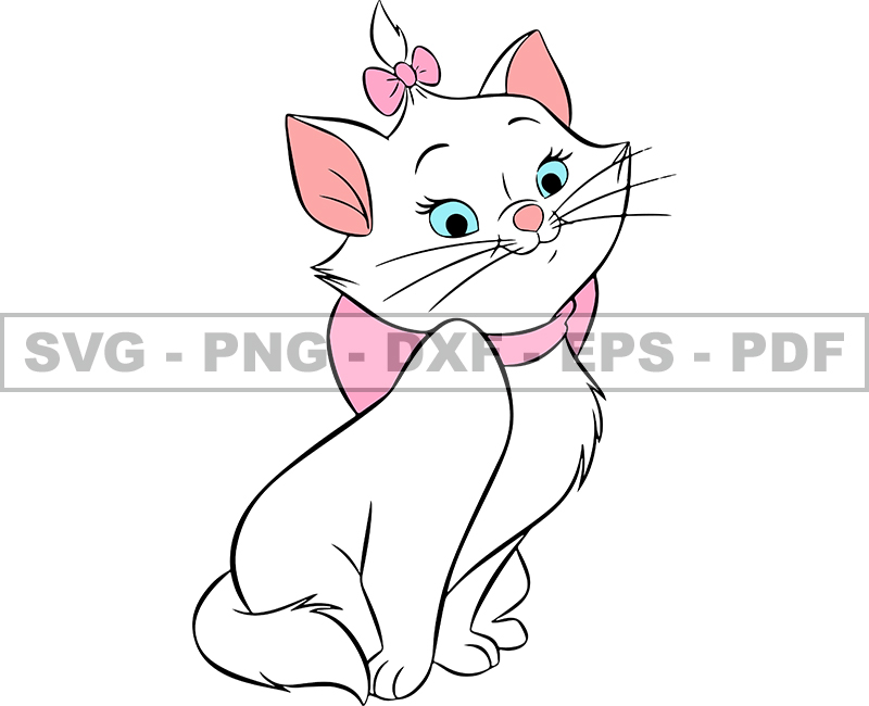 Disney Cat Marie Svg, Kitten Cat Marie Png, Cartoon Customs - Inspire ...