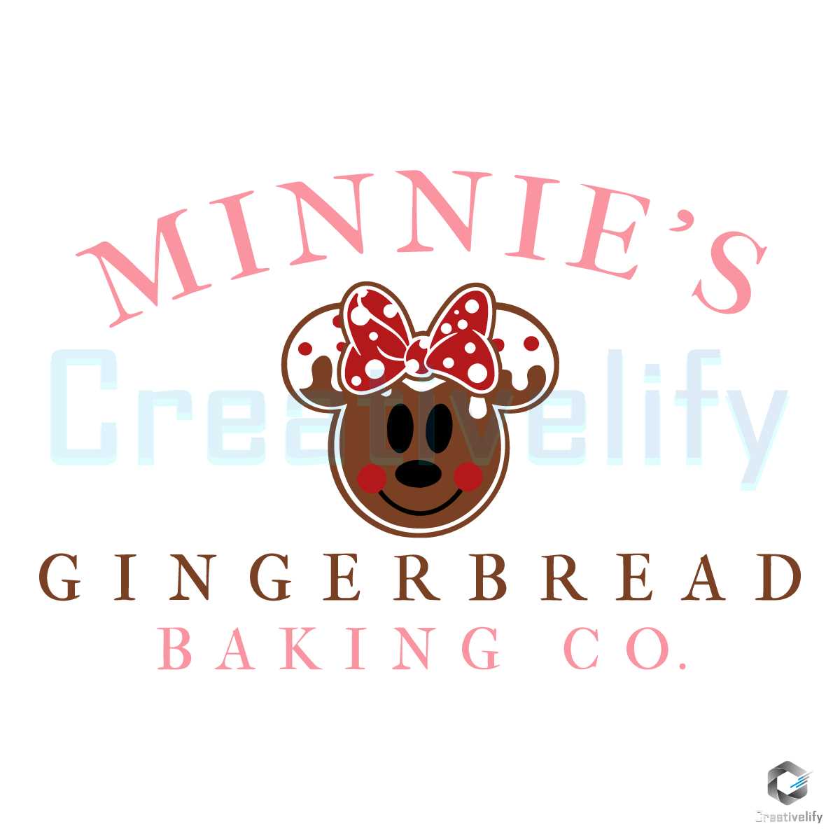 Free Minnies Gingerbread SVG Baking Co Christmas File | Inspire Uplift