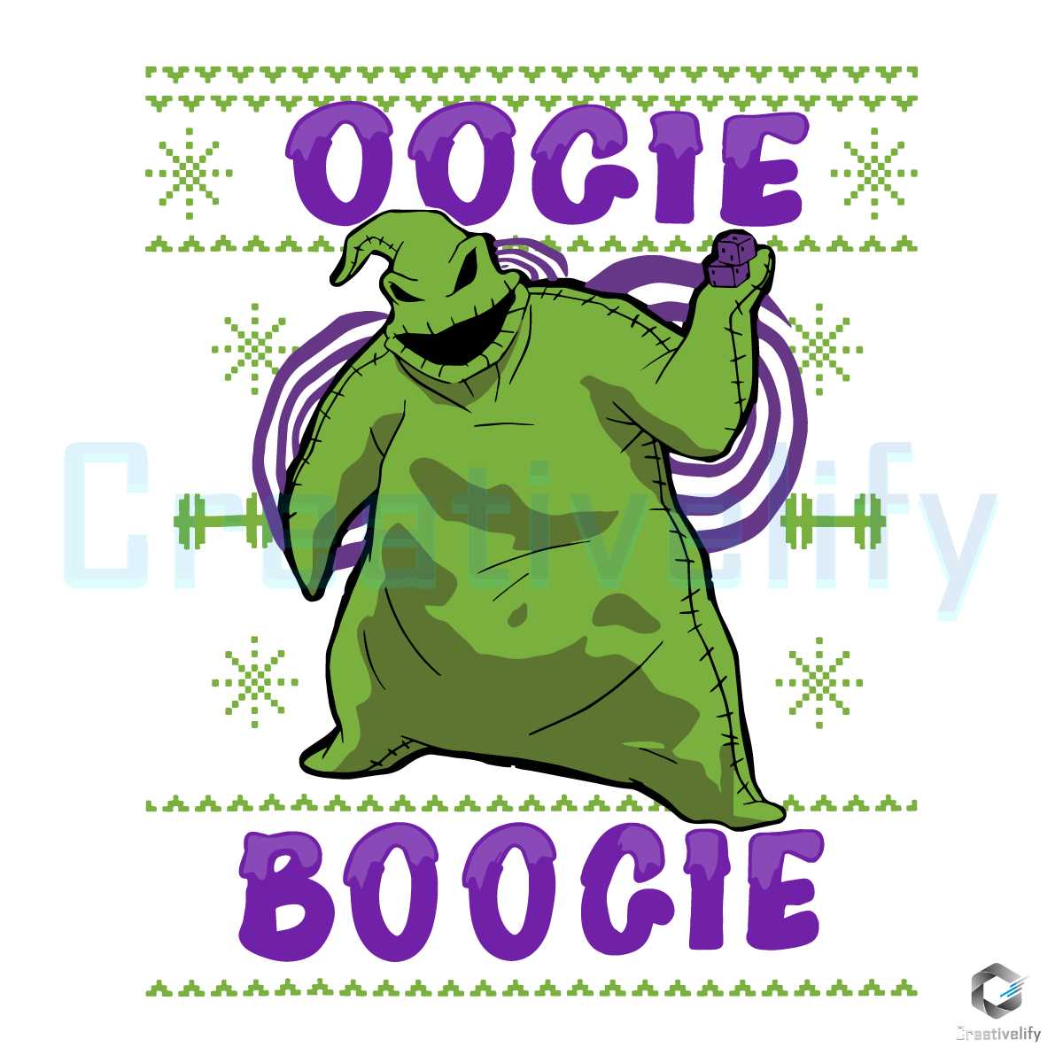 Free Oogie Boogie Ugly Christmas SVG Scary Movie File | Inspire Uplift