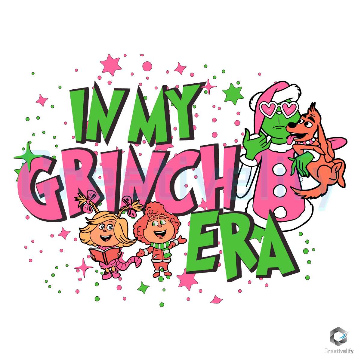 In Pink Grinch Era SVG Christmas Party File Design | Inspire Uplift