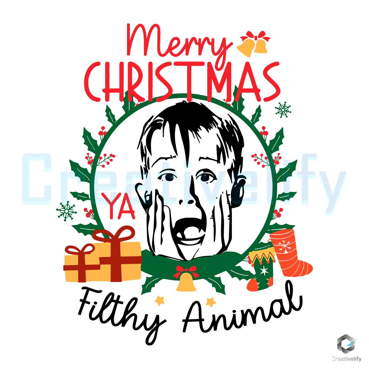 Merry Christmas Ya Filthy Animal SVG Kevin Mccallister File | Inspire ...