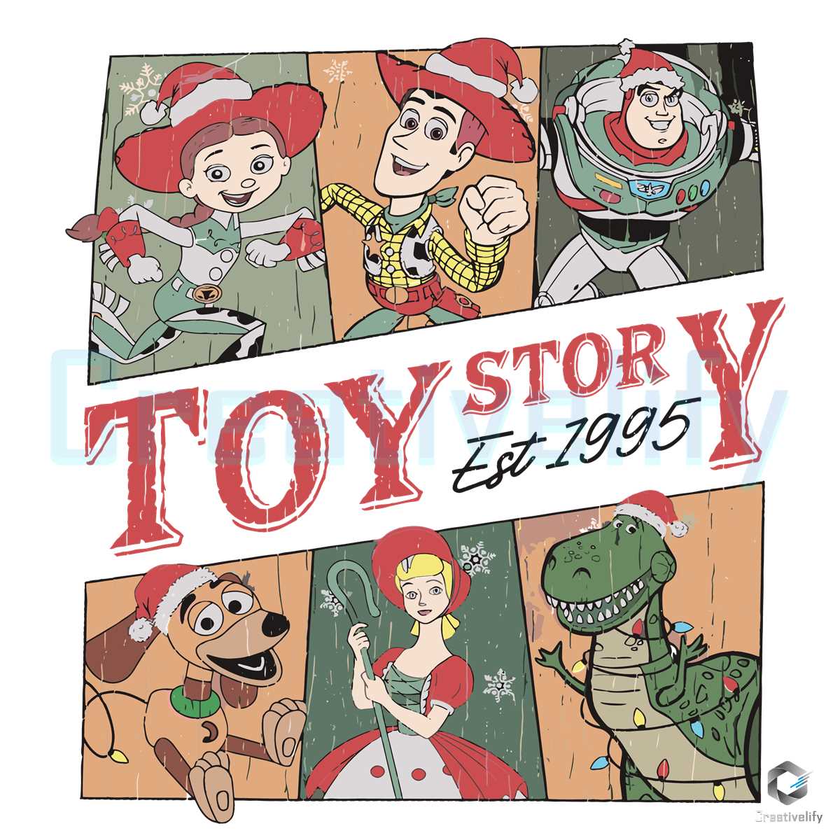Merry Xmas Toy Story Est 1995 SVG Disney Vintage File | Inspire Uplift