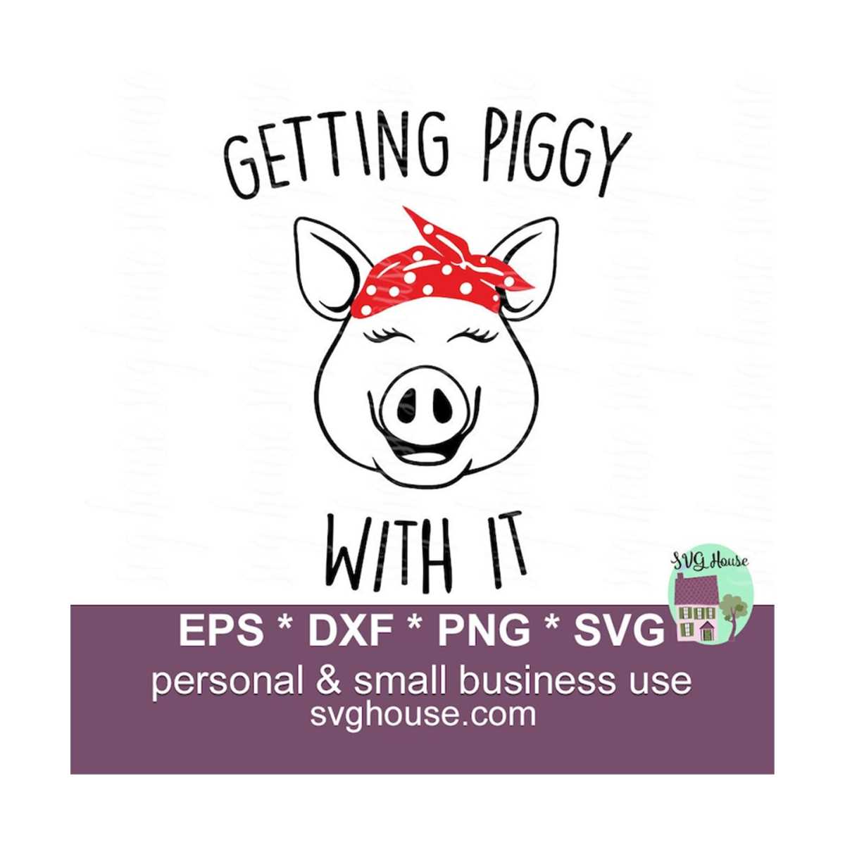 piggy face svg - Inspire Uplift