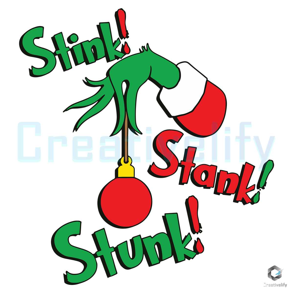 Retro Stink Stank Stunk SVG Merry Xmas Graphic File | Inspire Uplift